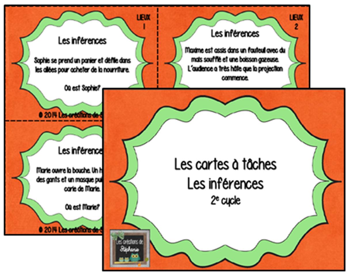Les cartes à tâches : Les inférences