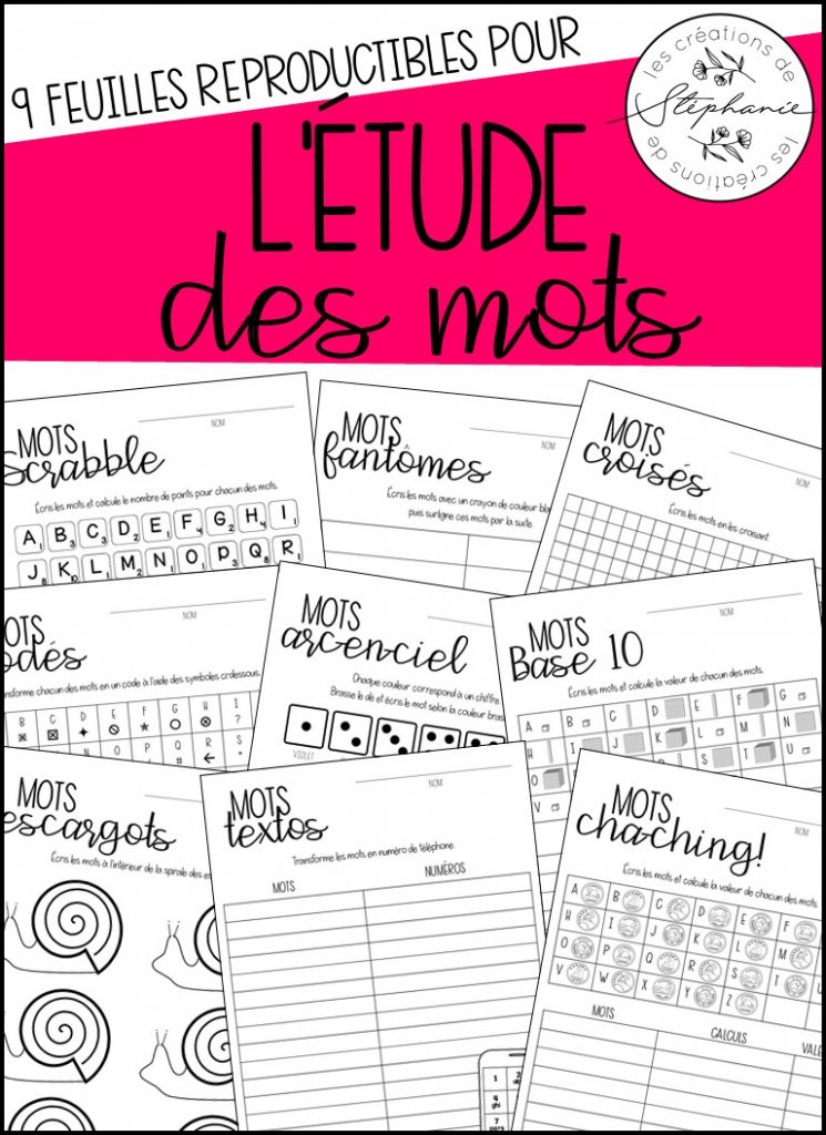 L’étude de mots