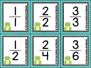BONG! Les fractions équivalentes (BONUS : Jeu de mémoire)