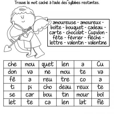 Cahier de temps libre pour la fête de la Saint-Valentin