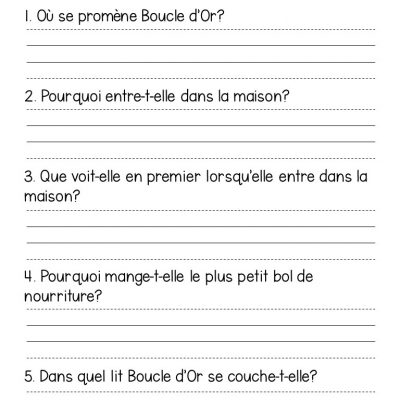 Trousse de lecture : Boucle d’Or et les trois ours