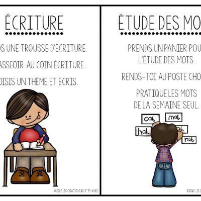 Ensemble d’affichage pour les ateliers de français Néon