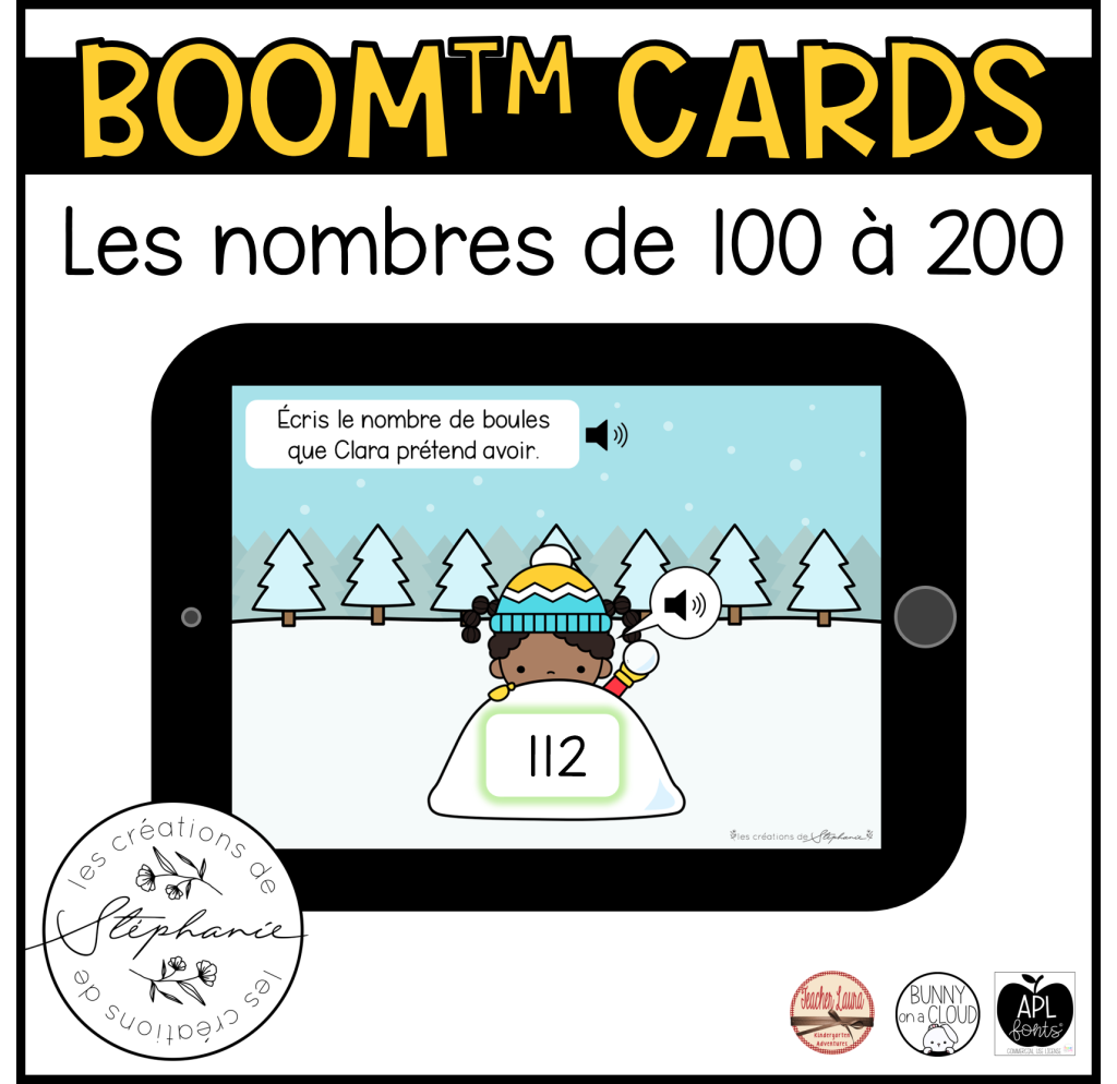 Cartes BOOM™ Les nombres de 100 à 200