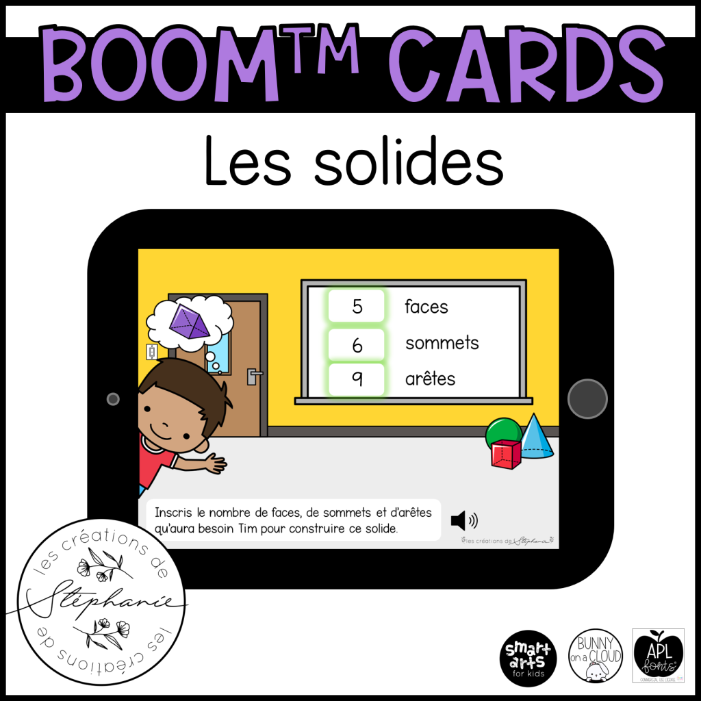 Cartes BOOM™ Les solides