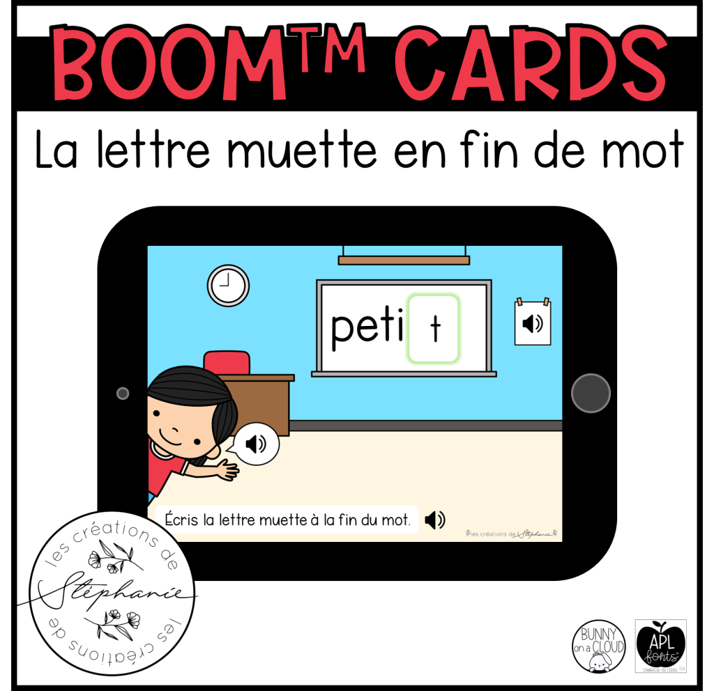 Cartes BOOM™ La lettre muette en fin de mot