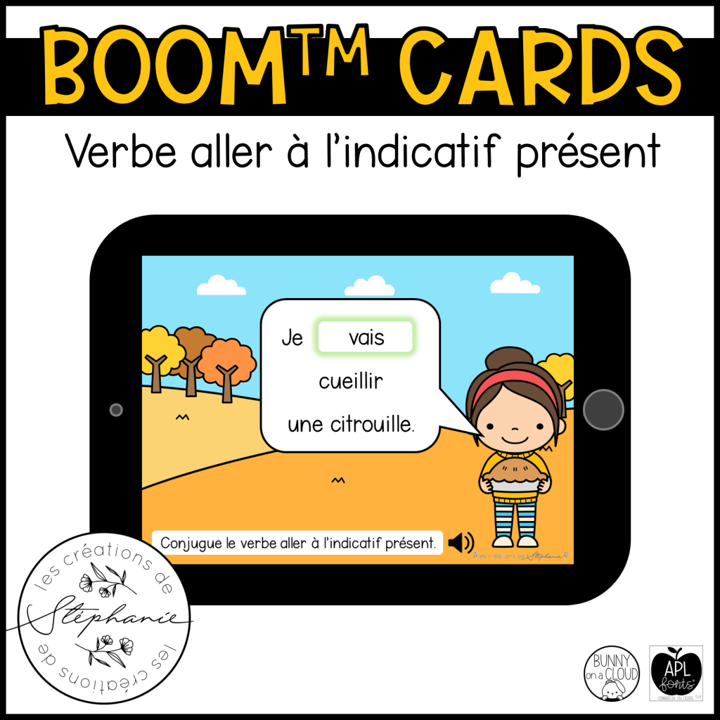 Cartes BOOM™ Verbe aller à l’indicatif présent