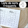 Liste de mots fréquents